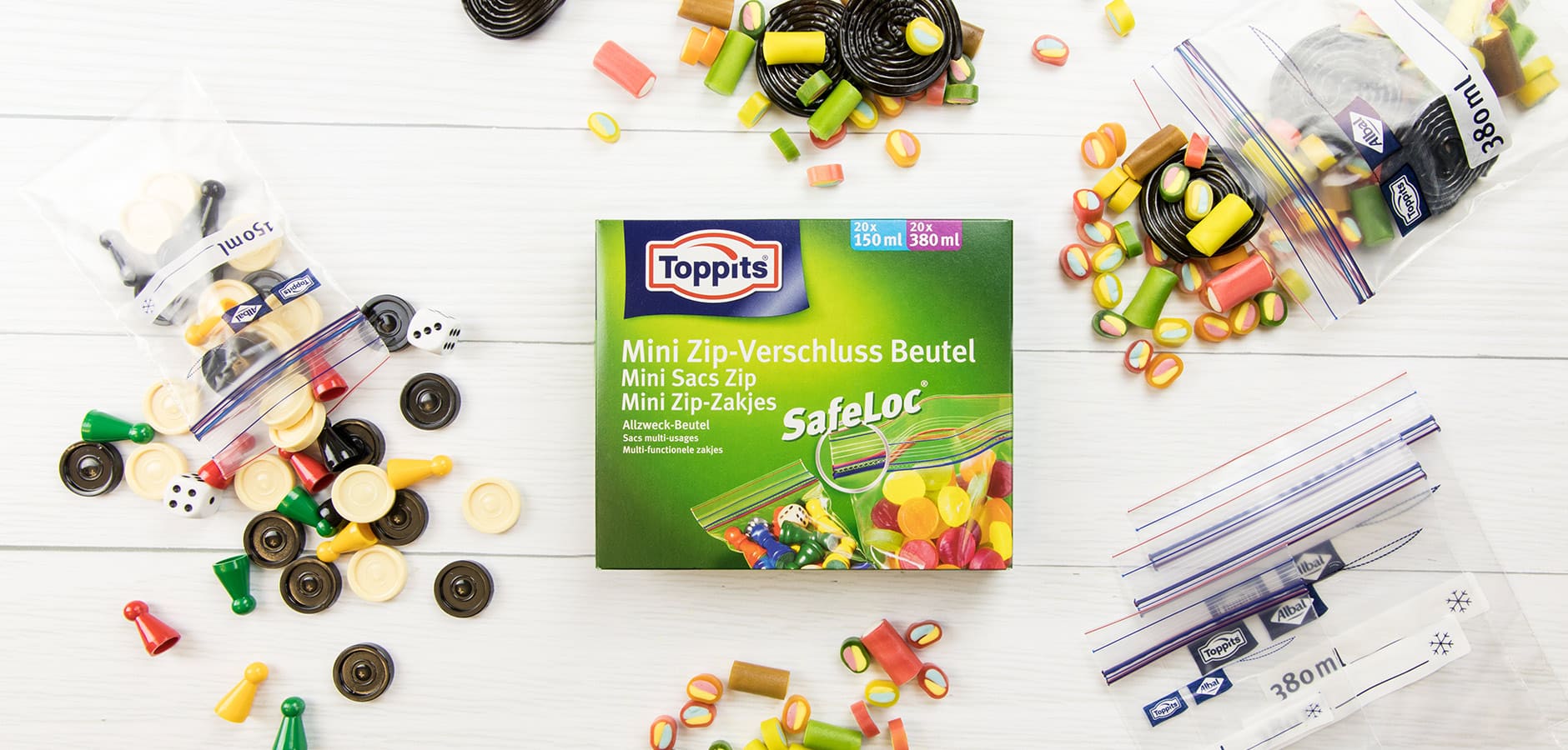 Pratiques pour la route : les mini sacs zip de Toppits®